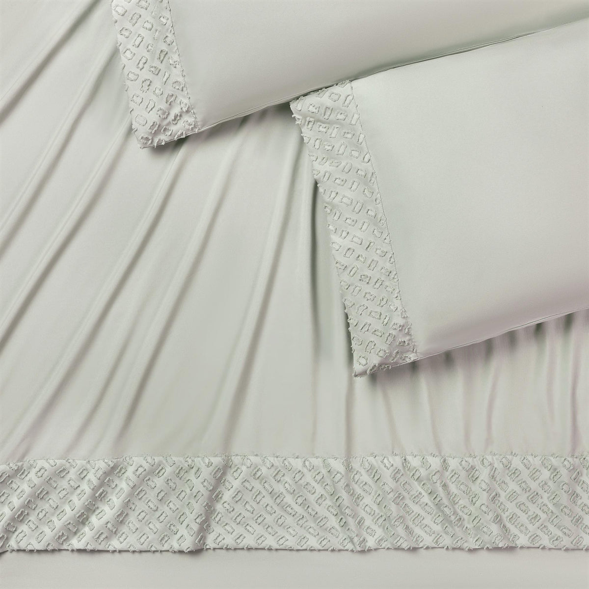 Clipped Textured Sheets Set – Chanasya