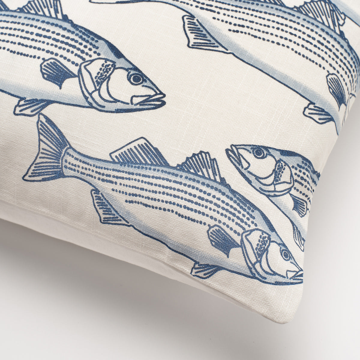 Recycled Cotton Coastal Fish Print Throw Pillow Covers – Chanasya