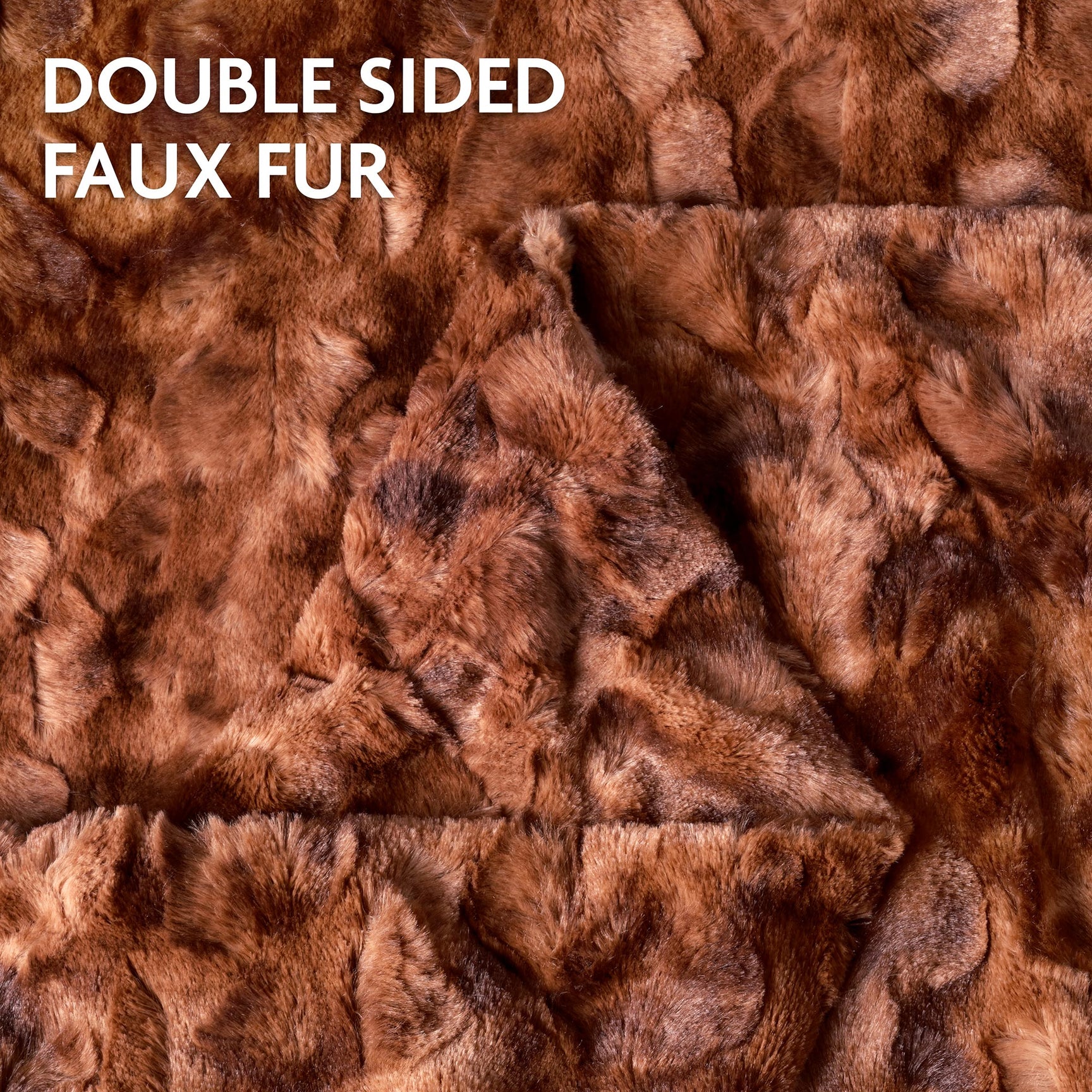 Double Sided Oversized Wolf Faux Fur Throw Blanket – Chanasya