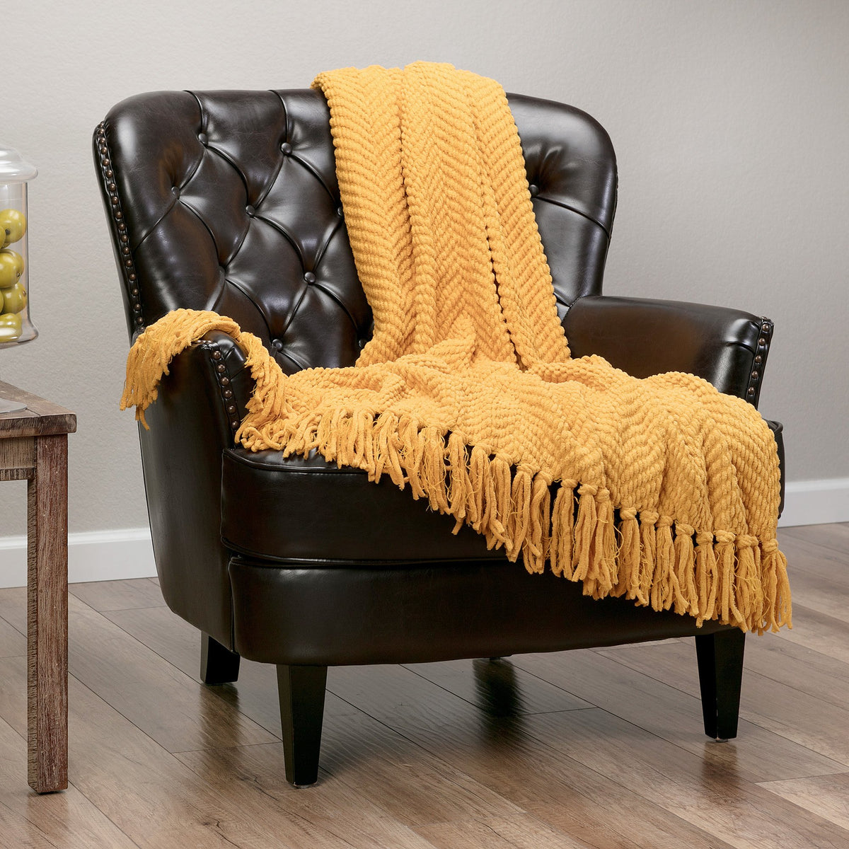 Textured Knit Throw Blanket – Chanasya
